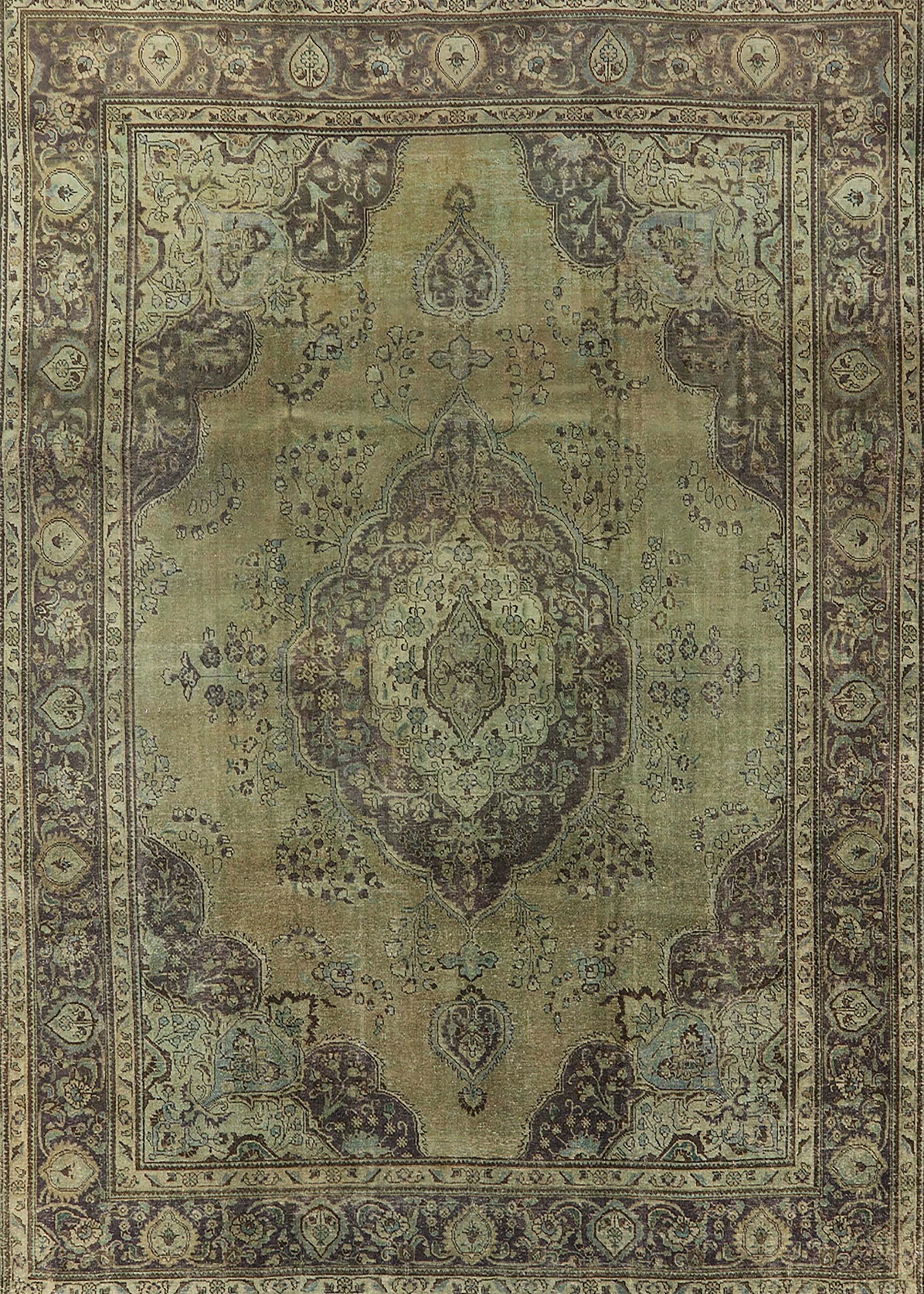 Ahgly Company Indoor Rectangle Mid-Century Modern Copper Green Oriental ...