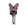 Butterfly Rose Memorial Acrylic Garden Stake - 2D Flat Outdoor Decor 8 ...