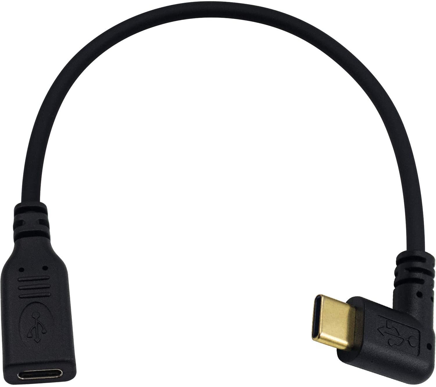 Poyiccot Right Angle USB C Extension Cable, Short USB C 90 Degree USB-C ...