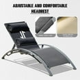 2-Piece Adjustable Chaise Lounge Set with 5-Position Recliner Chairs ...