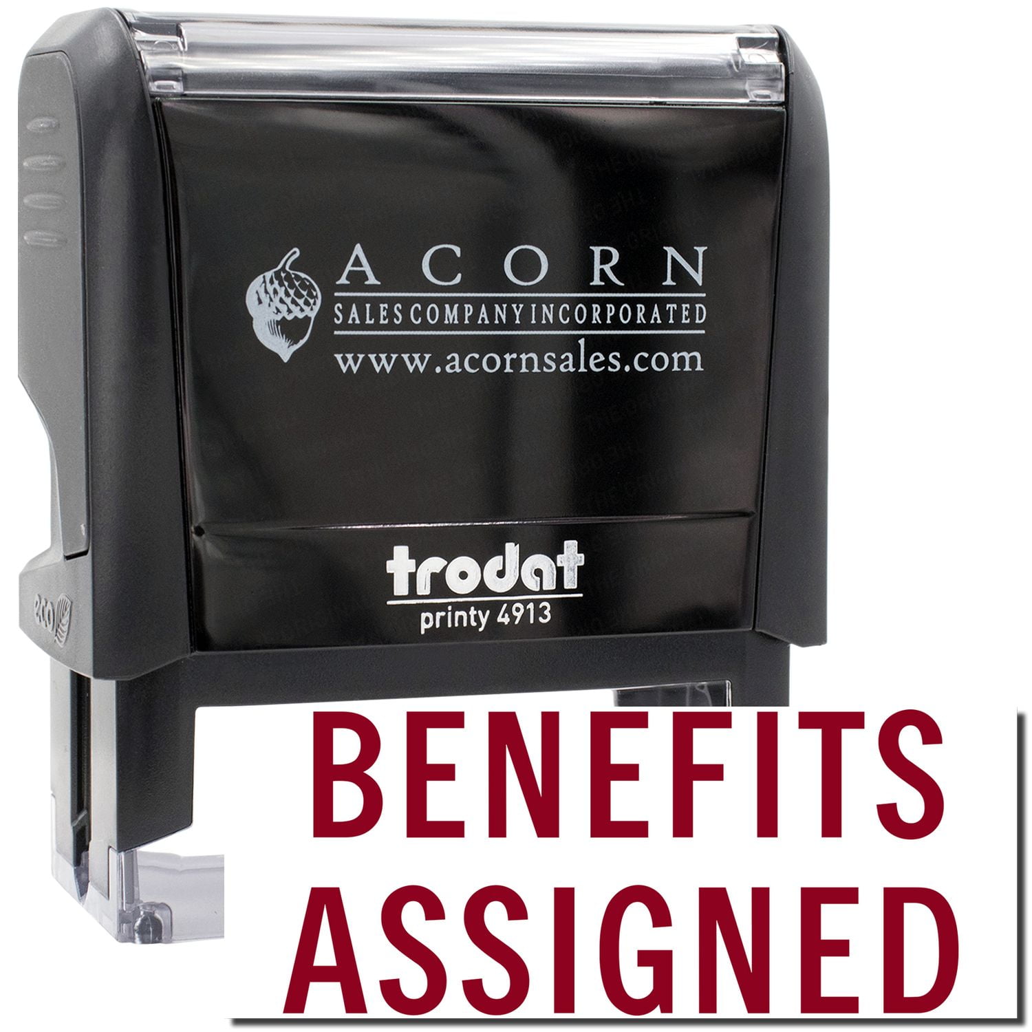 Large Self-Inking Benefits Assigned Stamp, Trodat Printy 4913, Press ...