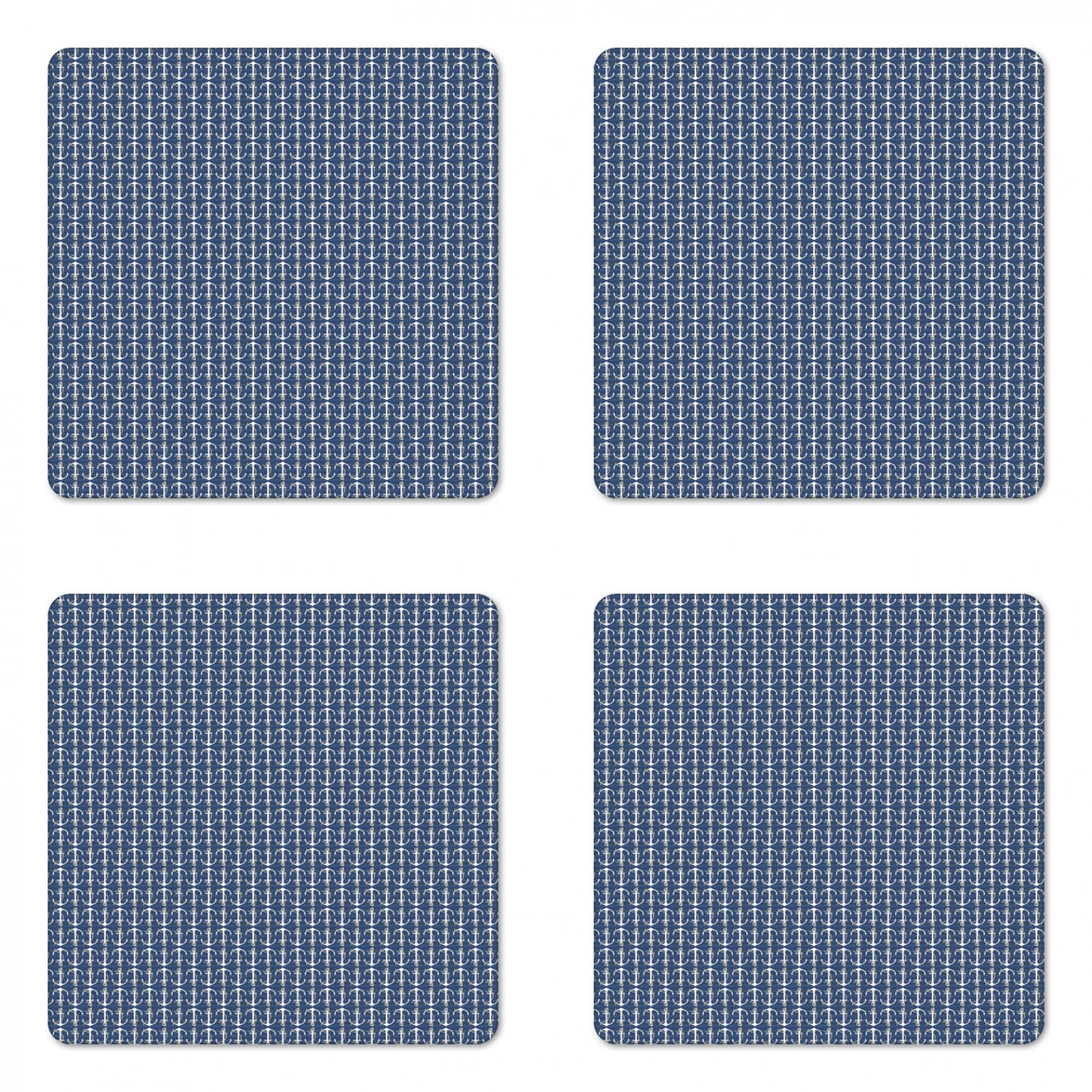 Anchor Coaster Set of 4, Yacht Sea Theme Journey to the Ocean Sea ...