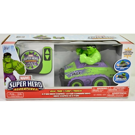 Marvel Hulk Super Hero Adventures Remote Radio Control Tank | Walmart ...