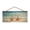 Ocean Rules Seashell Beach Design 12 x 12 Wood Pallet Design Wall Art ...