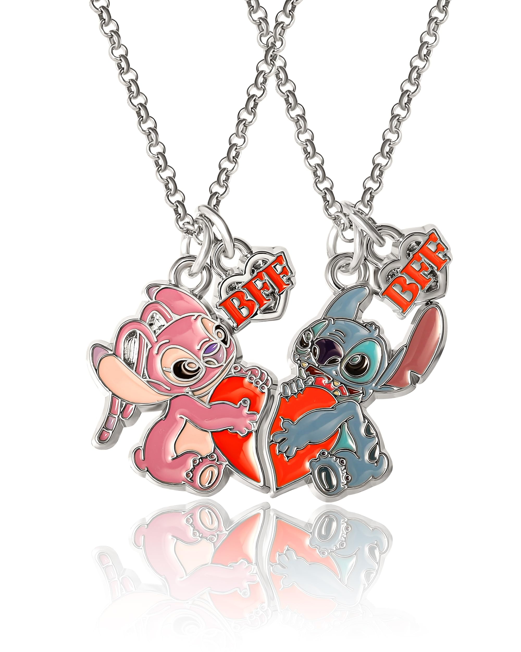 Set de collares Disney Lilo & Stitch BFF 40+7 cm con ángel y puntada ...