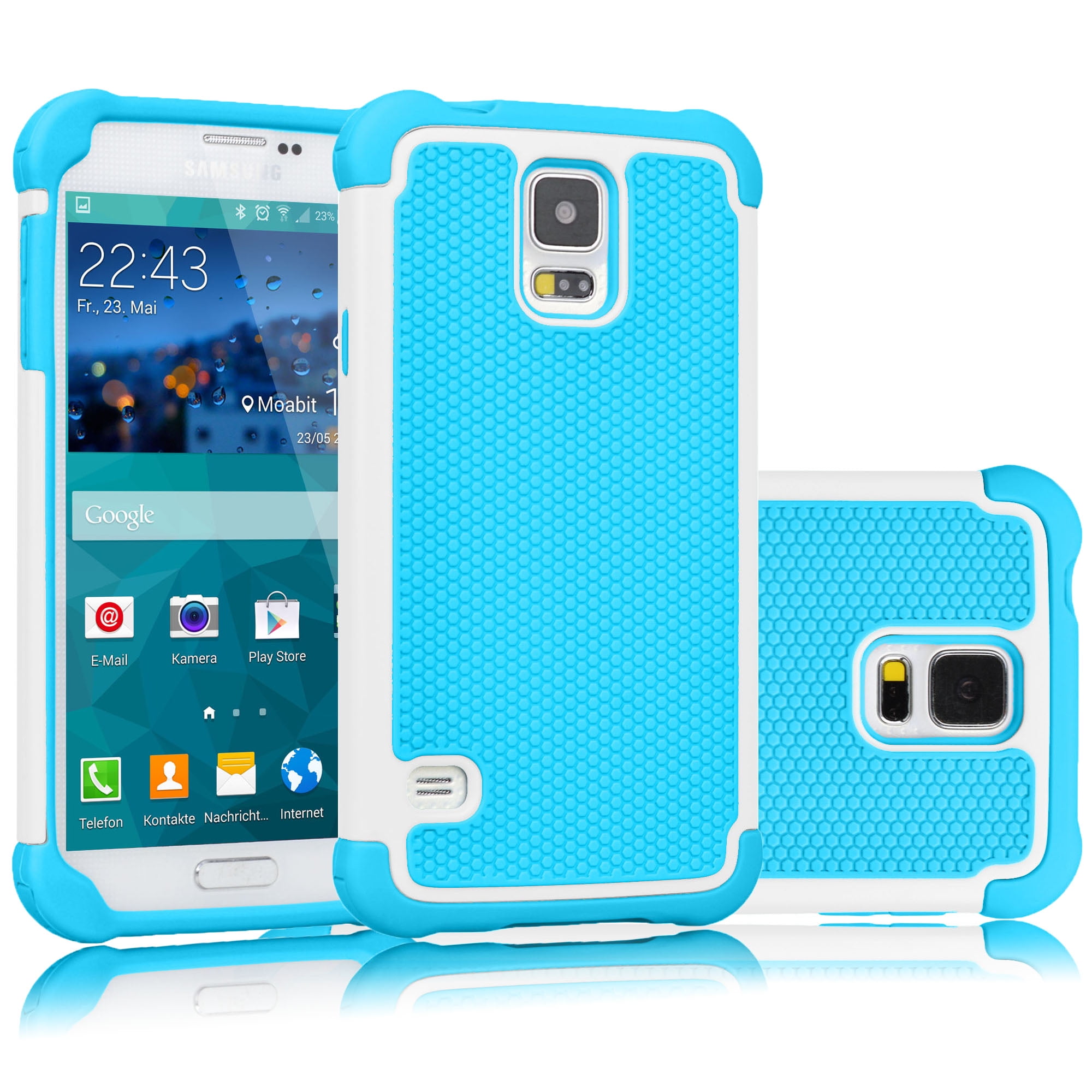 Galaxy S5 Case, Galaxy S5 Sturdy Case, Tekcoo [Tmajor] [Baby Blue ...