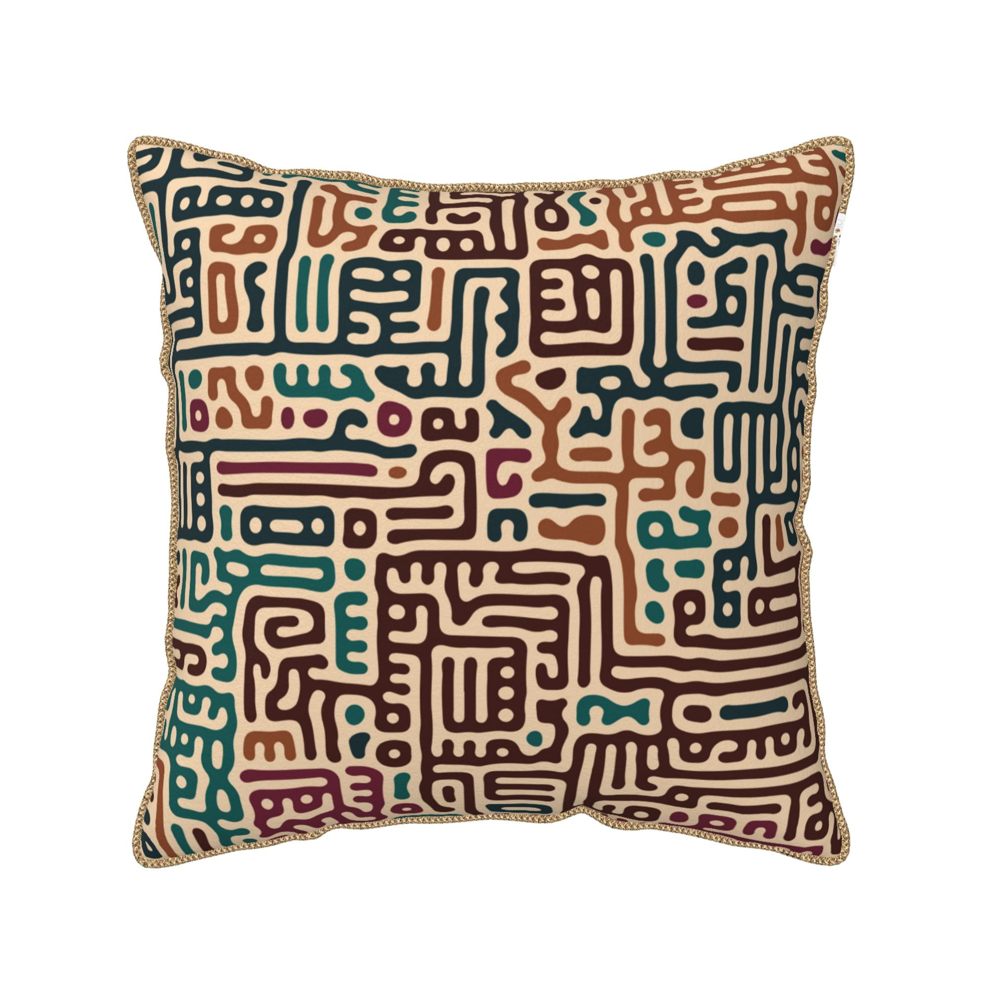 ZNDUO Abstract Mayan Style Lines Throw Pillows, Throw Pillows for Couch ...