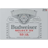 Budweiser Select 55 American Lager Beer 24 Pack 12 fl oz Aluminum Cans ...