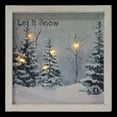 Northlight LED Lighted Let it Snow Winter Forest Christmas Canvas Wall ...