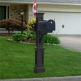 Mayne Westbrook Plus Mailbox Arm Mount Black Plastic Mailbox Post ...