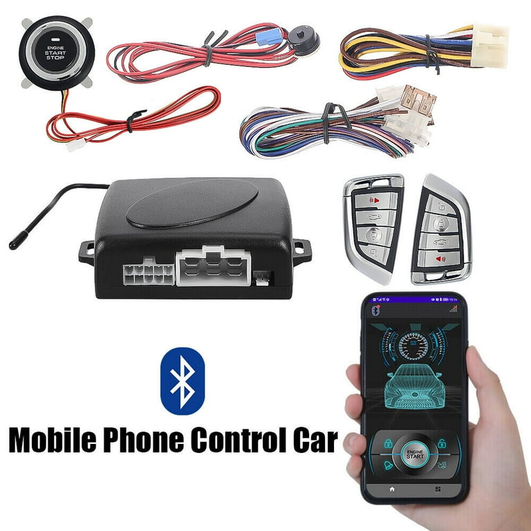 JAHY2TECH Keyless Entry Engine Start Alarm System 12V Automotive Alarm