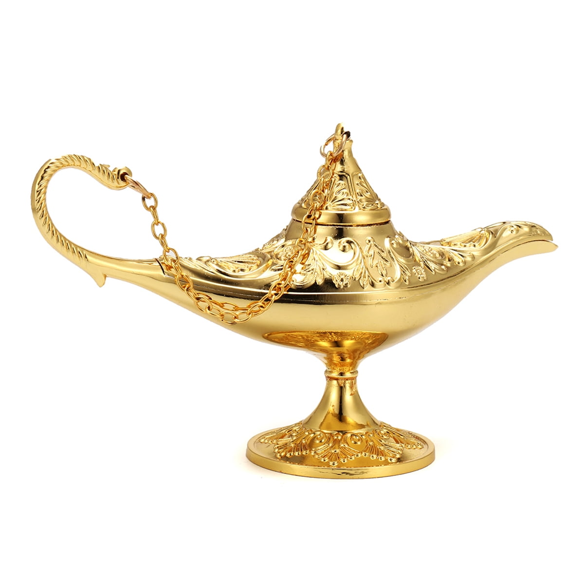 Metal Carved Legend Lamp Aladdin Magic Light Wish Pot Fancy Dress Decor ...