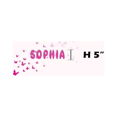 PINK butterfly with Font5 h 5" Made-to-Order Baby Name/ Girl Name/ Boy ...