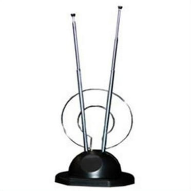 Wideskall universal indoor rabbit ear tv antenna for hdtv ready vhf uhf ...