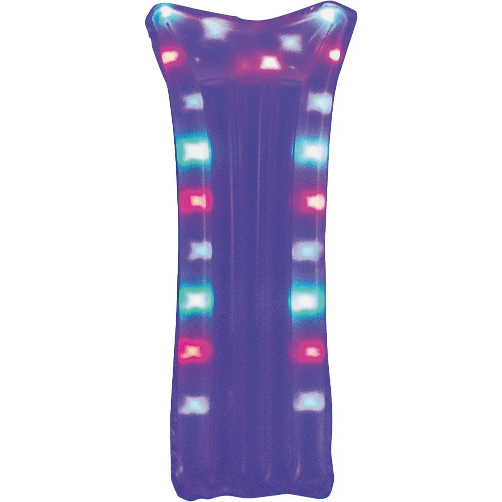 1PK PoolCandy Ride-On 72 In. Illuminated Color Changing LED Pillow Raft ...