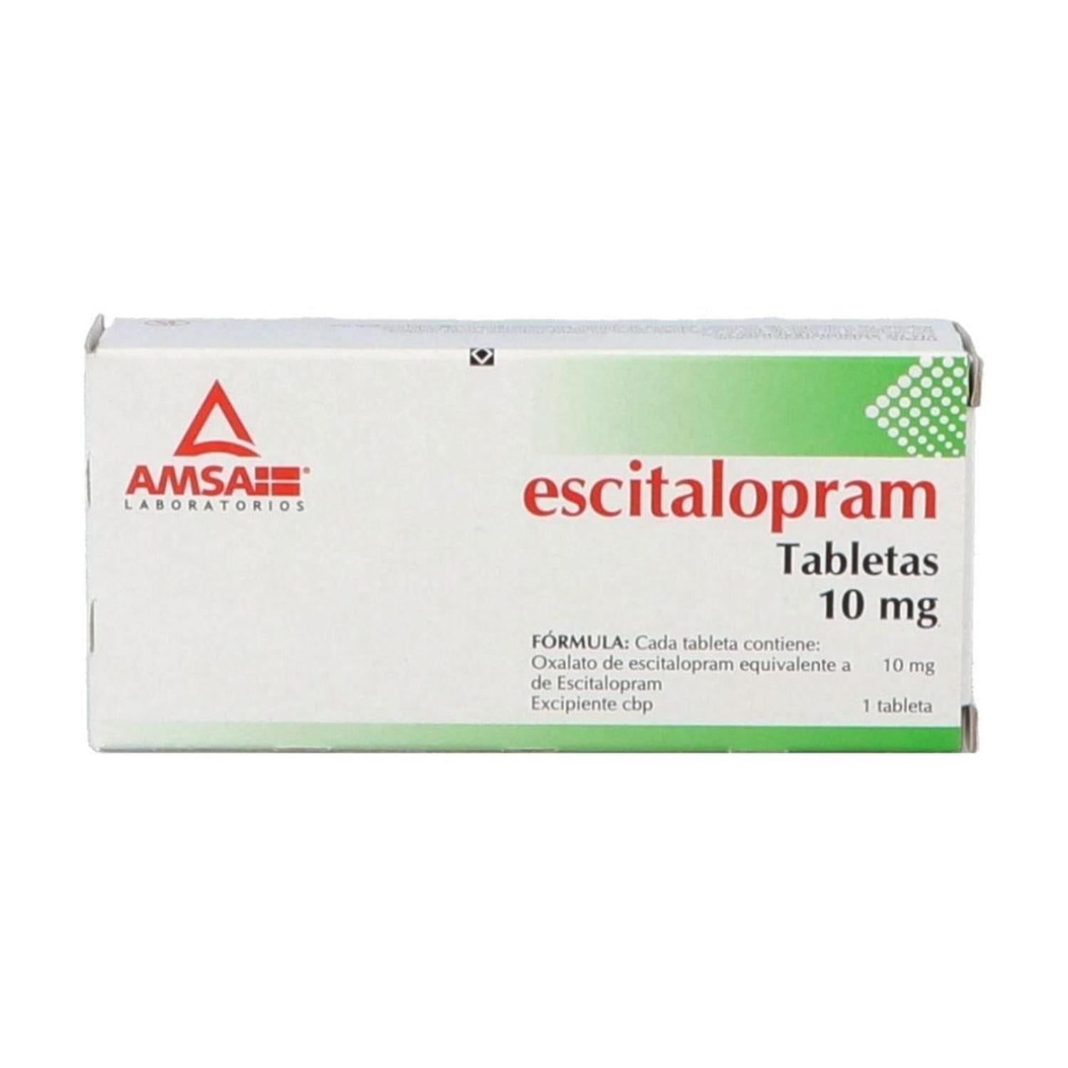 Escitalopram 10 mg 28 Tabletas Amsa Laboratorios SOLUCION | Walmart en ...