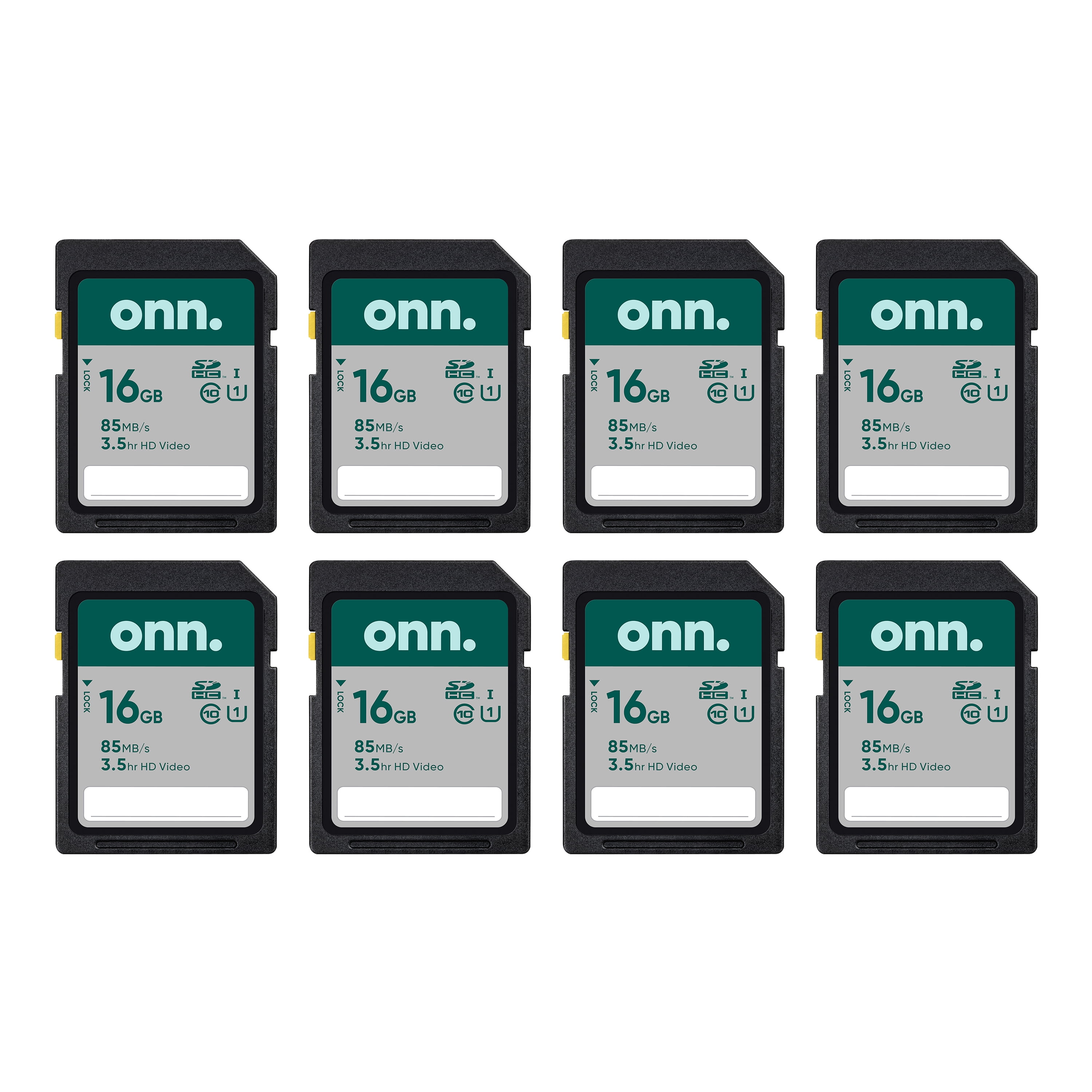 Brandclub Onn 16gb Full Size SD Card 8 Pack Brandclub Onn 16gb Full Size SD Card 8 Pack