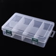 Plastic Bead Storage Container Adjustable Dividers Box Removable 8 ...
