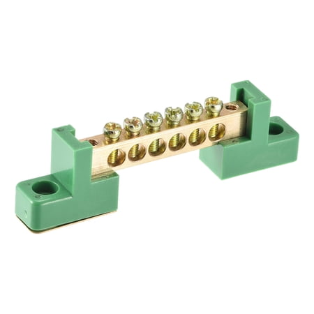 Uxcell Bridge Design Terminal Screw Block Barrier Brass 6 Positions ...