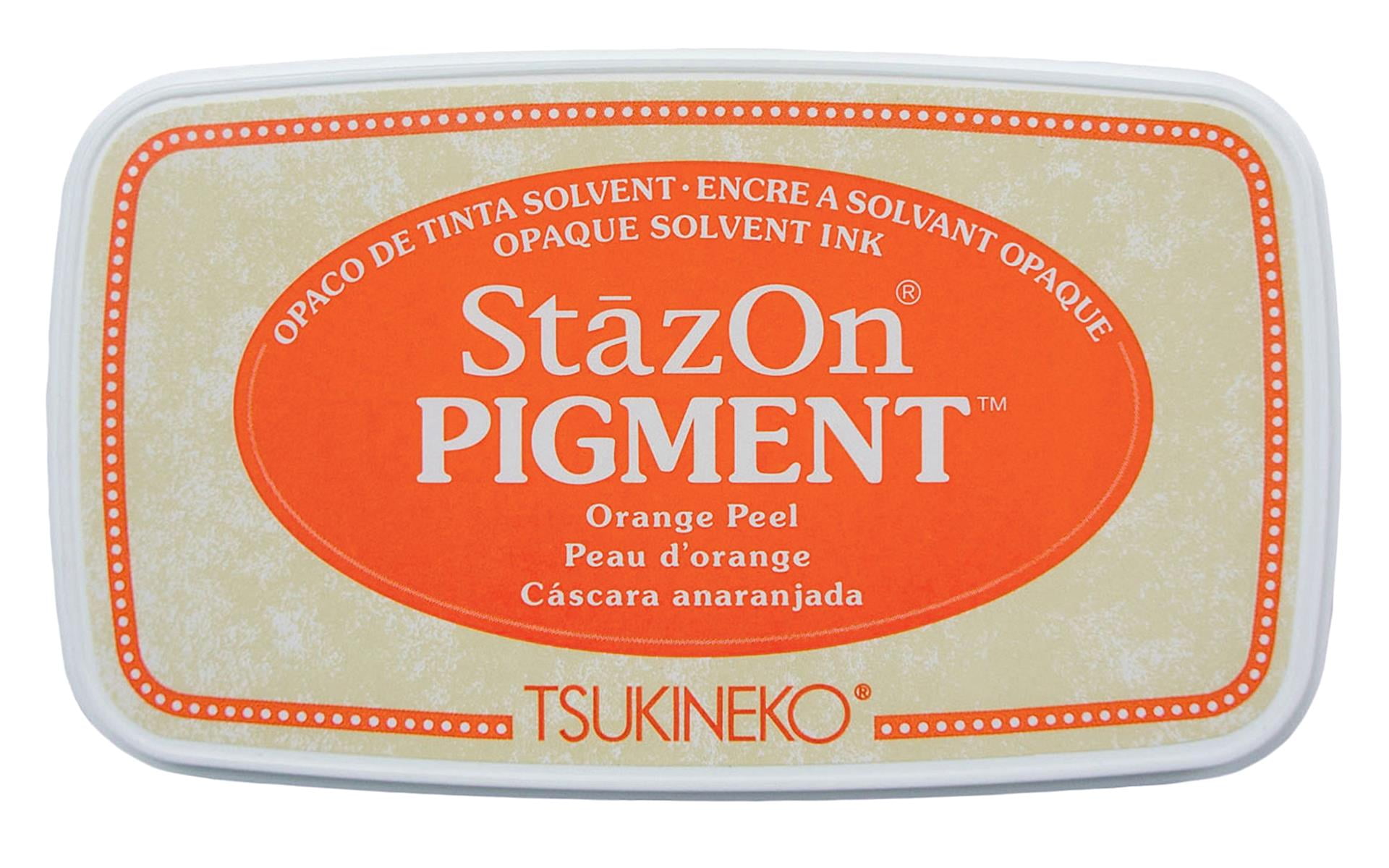 Tsukineko StazOn Pigment Ink Pad Orange Peel - Walmart.com - Walmart.com