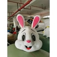 Plush Easter Bunny Head Costume Rabbit Character Mascot Mask Adult ...