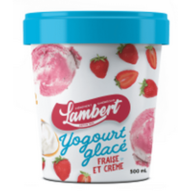 Lambert Strawberry & Cream Frozen Yogurt, Volume 500ml - Walmart.ca