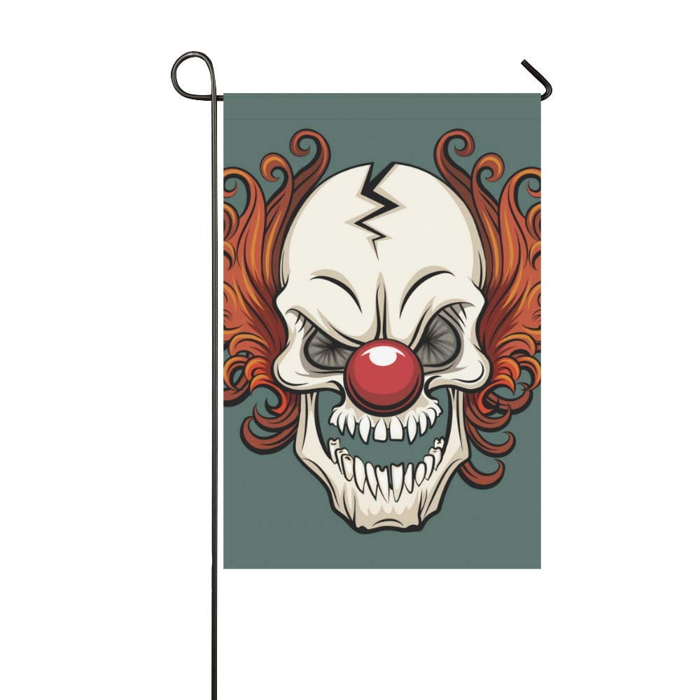 MKHERT Evil Clown Garden Flag Banner Decorative Flag for Wedding Party ...