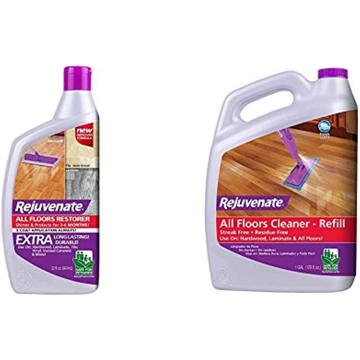 Rejuvenate All-Floors Restorer 32Oz & All-Floors Cleaner 128Oz ...