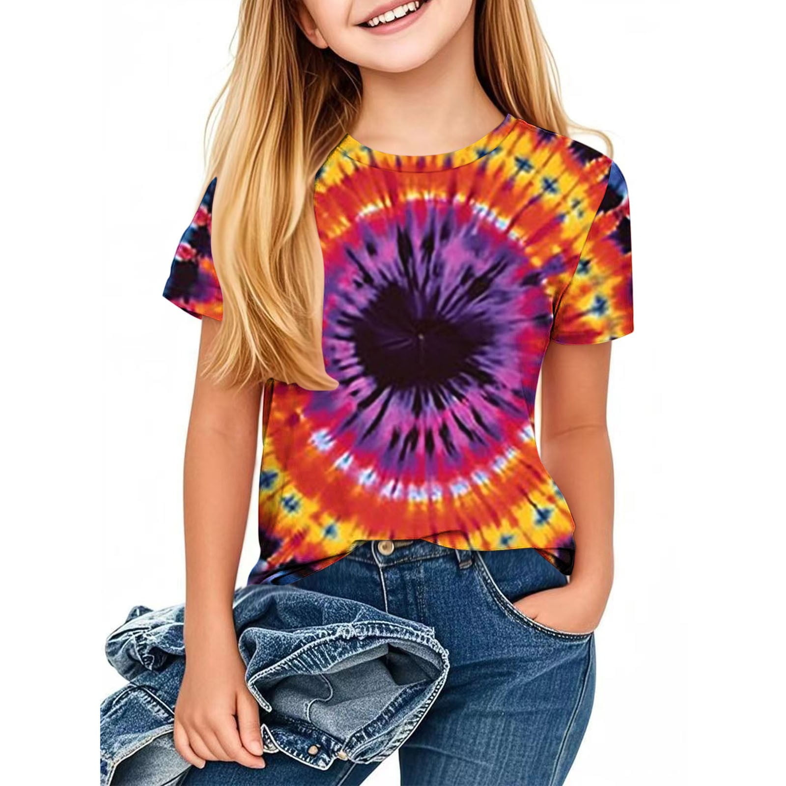 Click here for Vkoywkm Summer T Shirts For Kids Boys Girls Tie Dy... prices