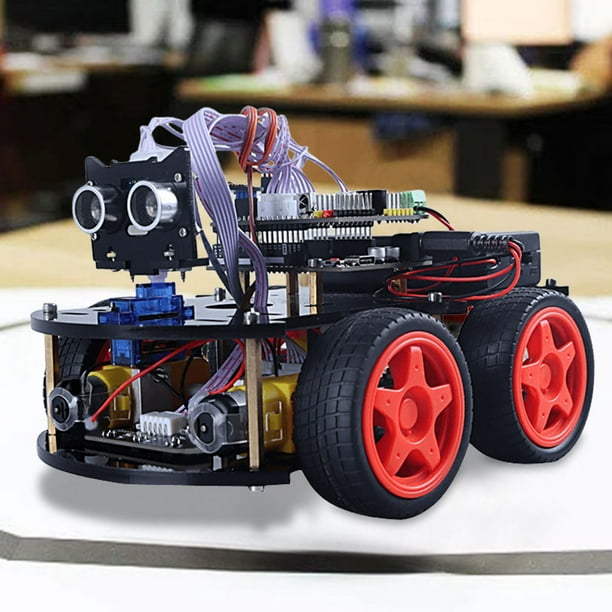 Jinveno 4WD Smart Robot Car Starter Kit For Arduino Obstacle Avoidance Line Tracking - Walmart.ca