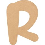 Unfinished Wooden Craft Letter R, Blank Wood 5'' Tall DIY A-Z Letter ...