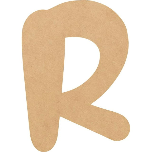 Unfinished Wooden Craft Letter R, Blank Wood 5'' Tall DIY A-Z Letter ...