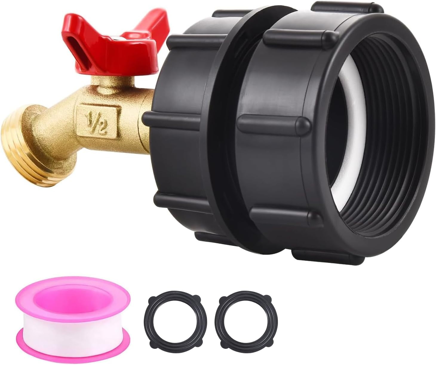 SHIBA-275-330 Gallon IBC Tote Tank Adapter 2" Fine Thread, 60mm IBC ...