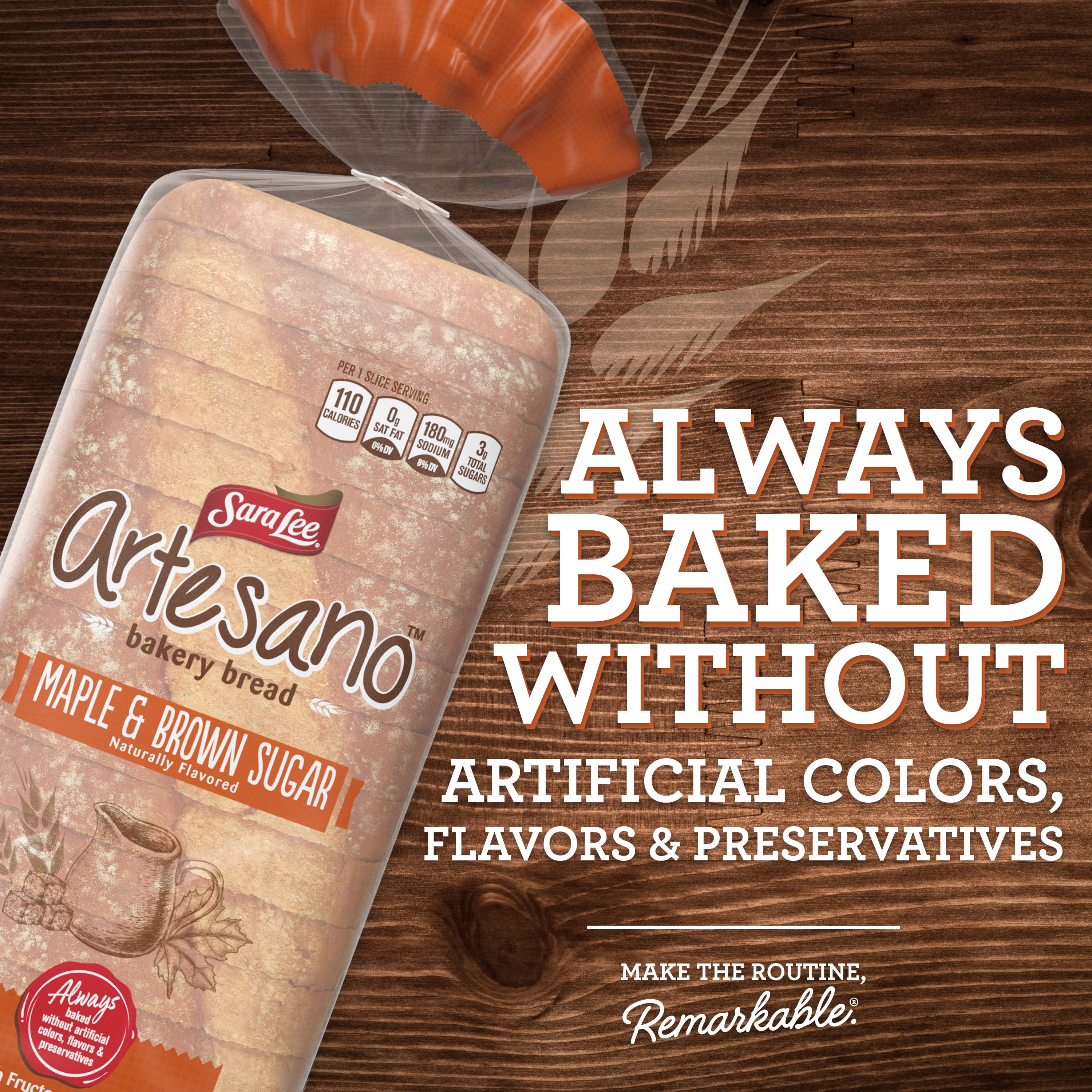 Buy Sara Lee Artesano Maple & Brown Sugar Split Top Bread, Naturally ...