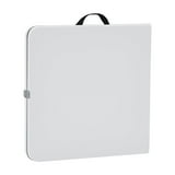 Mainstays 4 Foot Fold-in-Half Adjustable Folding Table, White - Walmart.com