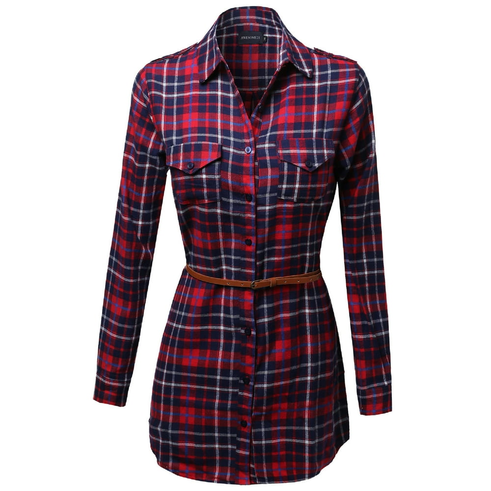FashionOutfit - FashionOutfit Women's Super Cute Flannel Plaid ...