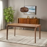 59" Walnut Brown Solid Contemporary Handcrafted Rectangular Dining ...
