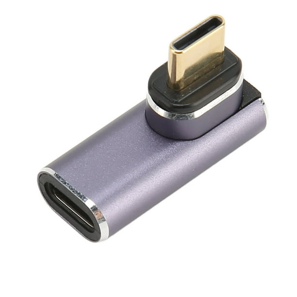 90 Degree Type C Magnetic Adapter, 40Gbps 8K Silver Gray USB C Magnetic ...