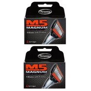 M5 Magnum 5 Razor with Trimmer, 2 Refill Blades and Travel Case ...