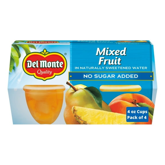 Del Monte Diced Mango Fruit Cups in 100% Fruit Juice, 4 oz Pack of 4 ...
