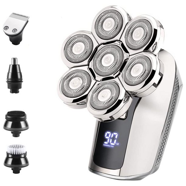 Zshan Electric Shavers Men Hair Trimmer: Waterproof Rechargeable Bald ...