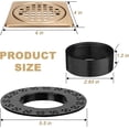 4 Inch Grate Kit Champagne Bronze Shower Drain with ABS Flange ...