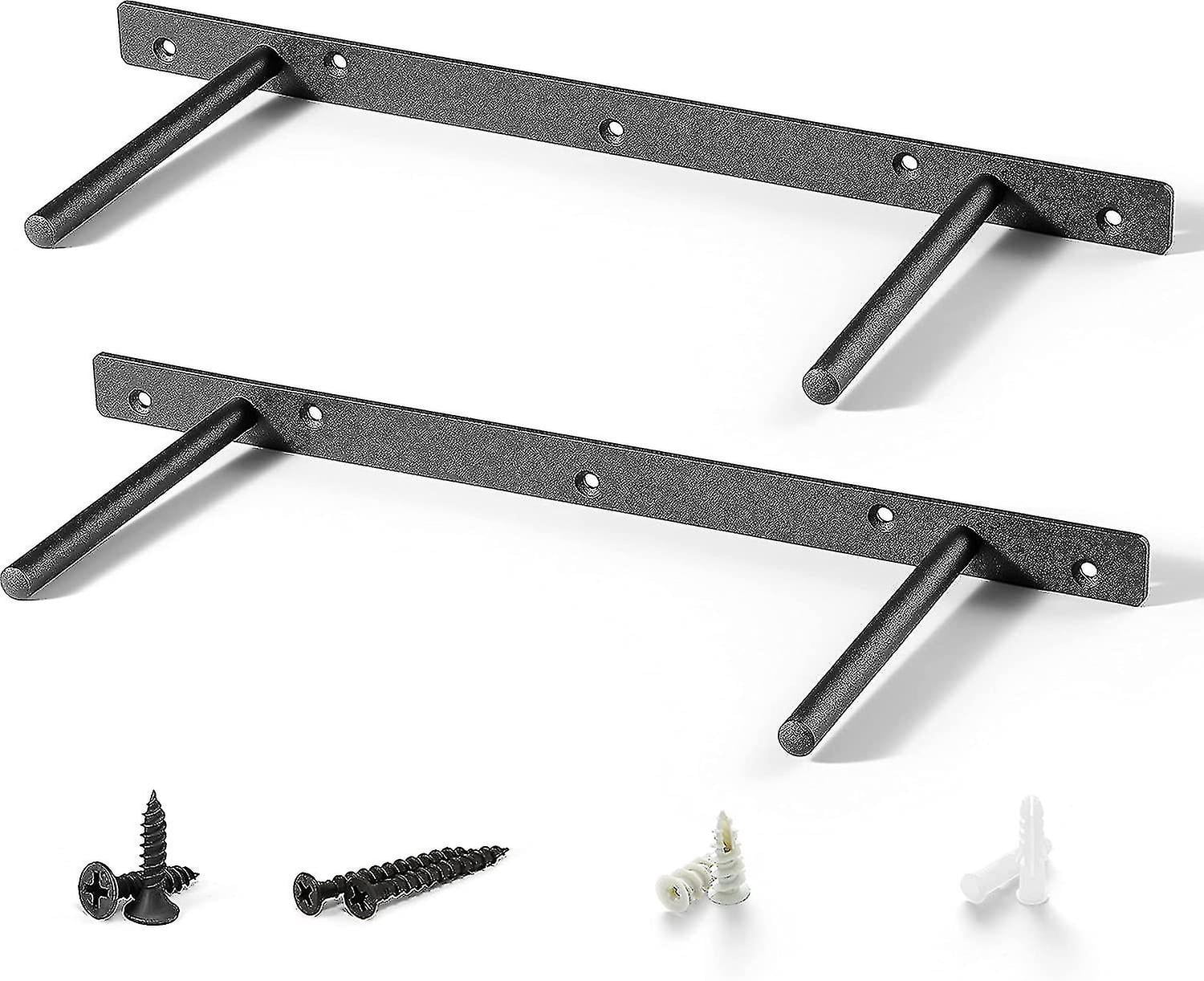 - Heavy Duty Floating Shelf Bracket (2 Pcs) Solid Steel Blind Shelf ...
