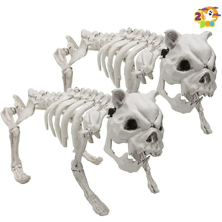 2 PCS 16" Halloween Dog Skeleton Decoration Animal Puppy Bones with ...