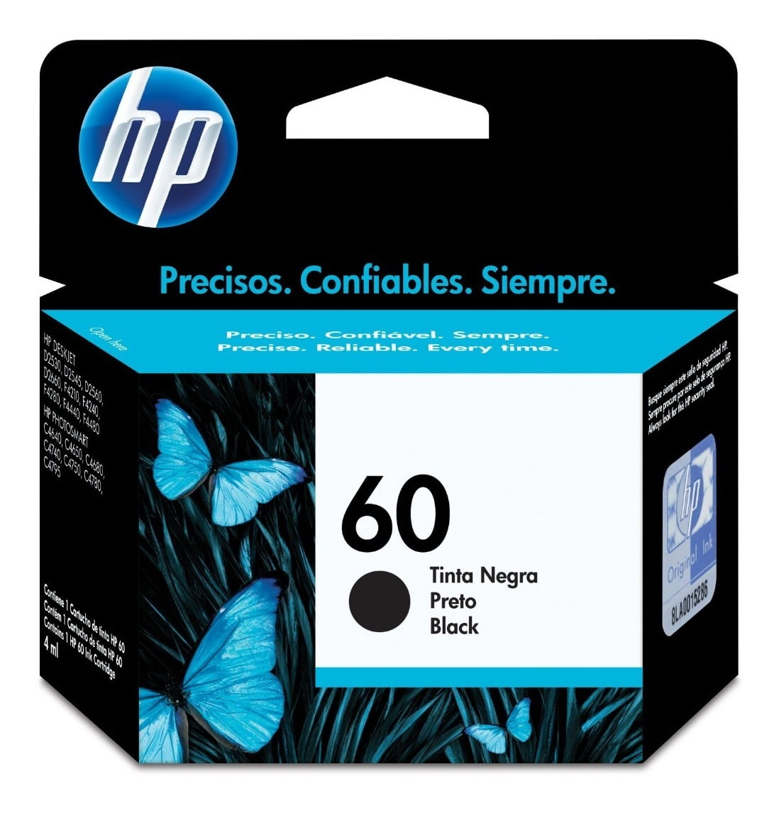 Cartucho de tinta HP 60 negra Original CC640WL Para HP Deskjet F4224 ...