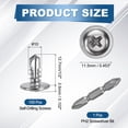 100 Pack Sheet Metal Screws, 410 Stainless Steel Truss-Head Self ...