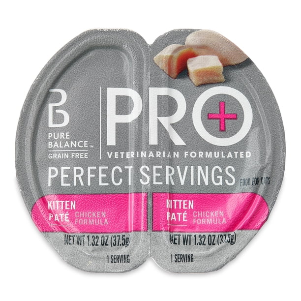 Pure Balance Pro+ Kitten Pate for Cats, Chicken Formula, 2.64 oz ...