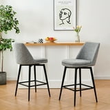 CHITA 27 inch Counter Height Swivel Bar Stools Low Back Set of 3, Metal ...