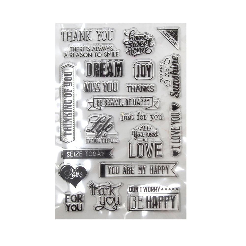 Silicone Clear Stamps Thank You Sentiments, 21-Count - Walmart.com Silicone Clear Stamps Thank You Sentiments, 21-Count - Walmart.com