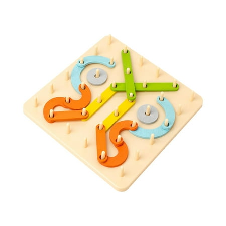 Wood Geometry Board Math Puzzle Imagination Recognition Brain Teaser ...